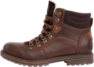 Nebulus Tower Bottes dhiver en cuir avec laine m&eacute;rinos pour homme, Marron clair et rouge, 45