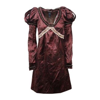 Custo Barcelona Slim Fit Seidenkleid Isabella Modell - - Dresses - Damen - Braun - 2XS
