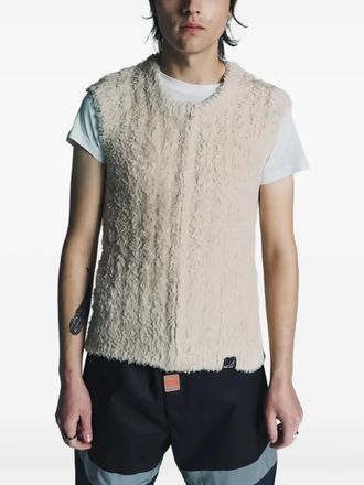 Martine Rose cardigan &agrave; design sans manches - Tons neutres