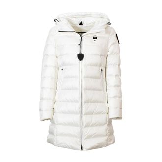 Blauer Agnes Lange Daunenjacke - - Coats - Damen - Wei&szlig; - S