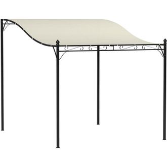 OUTSUNNY Pergola de jardin - Outsunny - toit imperm&eacute;able, trous de drainage - structure m&eacute;tallique - 2,5 x 3 m - cr&egrave;me