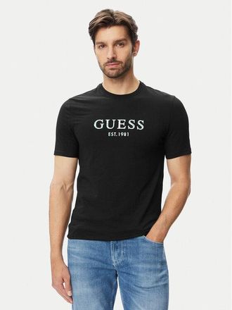 Guess T-Shirt M4YI38 J1314 Schwarz Slim Fit