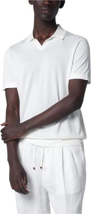 Drumohr Homme, Tops, Blanc, Taille: M Polo Frosted