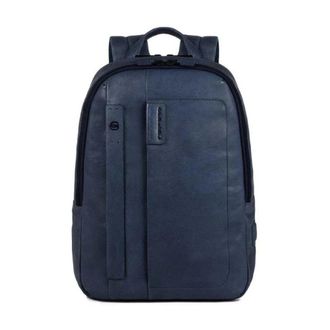 Piquadro Blauer Leder-Computer- und iPad-Rucksack - - Bags - Herren - Blau - ONE SIZE