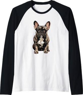 Whyitsme Design Brindle Franz&ouml;sische Bulldogge Illustration Raglan