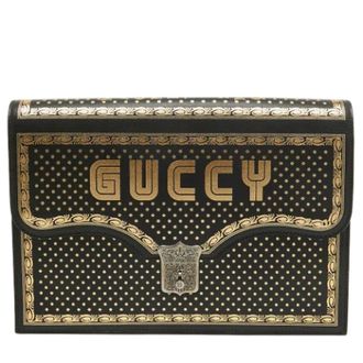 Gucci Pre-owned Cuir pochettes-minaudieres - Femme - Pre-owned - Noir - Taille: ONE Size