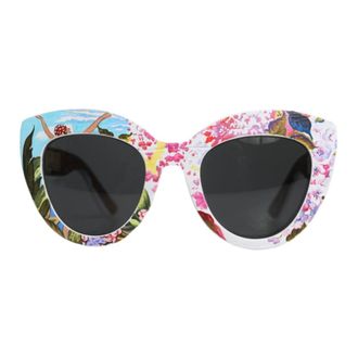Dolce & Gabbana Multicolor Blumen Handbemalte Sonnenbrille - - Accessories - Damen - Mehrfarbig - ONE SIZE