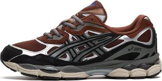 Asics Homme, Chaussures, Multicolore, Taille: 41 1/2 EU Baskets Rouge Marron Noir Gel-NYC