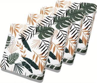 Shanna Stretch Sofa Sitzkissenbezüge Wasserdichter Sofakissenbezug: Bedruckte 4 Stück Outdoor-Kissenbezüge Weiche Sofabezüge Akzent Patio-Kissen Für Gartenmö