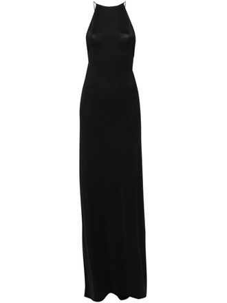 Coperni robe longue &agrave; plaque logo - Noir