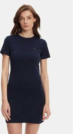 Tommy Hilfiger Kleid für den Alltag New Cody WW0WW42721 Dunkelblau Slim Fit