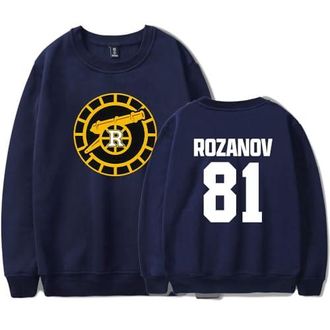 Generic Heated Rivalry Merch Ilya Rozanov Crew Manches Longues Femmes Hommes Casual Trendy Sweatshirt, bleu marine, 3XL