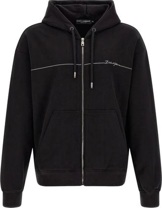 Dolce & Gabbana Homme, Sweatshirts et sweats &agrave; capuche, Noir, Taille: 3XL Sweat zipp&eacute;