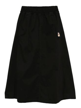 Chocoolate jupe mi-longue à coupe trapèze - Noir