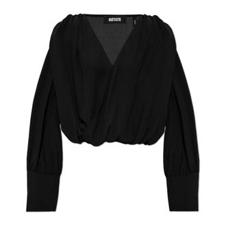 Rotate Top mit abnehmbaren Schulterpolstern - - Blouses & Shirts - Damen - Schwarzk - M