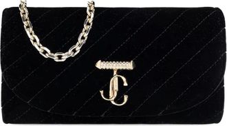 Jimmy Choo London Clutch mit Logo - Schwarz