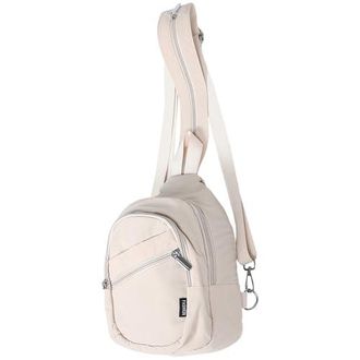 FOMIYES Mini Paquet &agrave; Dos D&eacute;contract&eacute; pour Femme Nylon L&eacute;ger Mini Format Beige Paquet Bandouli&egrave;re Multifonction 2-en-1 Voyage Randonn&eacute;e et Sorties Urbaines