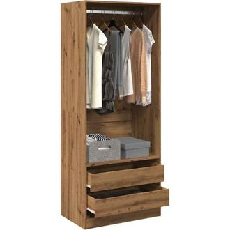 vidaXL vidaXL Kleiderschrank Artisan-Eiche 80x50x200 cm Holzwerkstoff