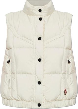 Moncler Doucy Down Vest - Femme - Vestes - Beige - Taille: 40 FR