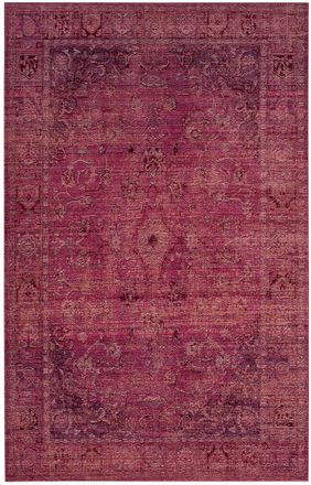 Safavieh Boho Teppich für Wohnzimmer, Esszimmer, Schlafzimmer - Valencia Collection, Kurzer Flor, Rot und Rot, 152 X 244 cm