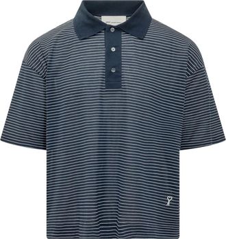 Ami Homme, Tops, Noir, Taille: S De Coeur Polo