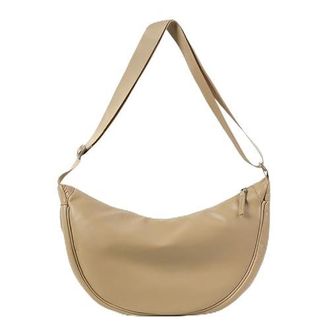 Generic Sac &agrave; main polyvalent en cuir synth&eacute;tique de grande capacit&eacute;, demi-lune pour femme, travail, shopping, voyage, usage quotidien, kaki, 400.00x250.00x15