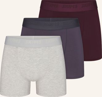 SKIMS Skims 3er-Pack Boxershorts Skims Stretch grau