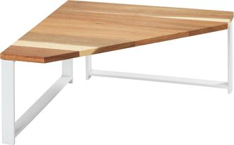 WENKO Küchen-Eckregal Mod. Louisa, kleines Regal für die Arbeitsplatte, aus Akazienholz und Metall, schafft mehr Stauraum in der Küche, 30 x 15 x 30 cm, Wei