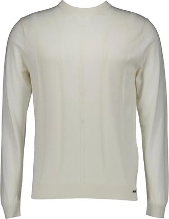 Gentiluomo Homme, Pulls, Blanc, Taille: XL Round Neck Ls Truien