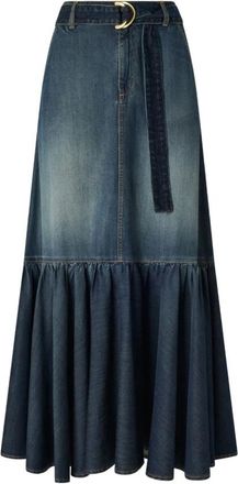 Pinko Pinko, Femme, Jupes, Bleu, Taille: 36 FR Guardiano PJC