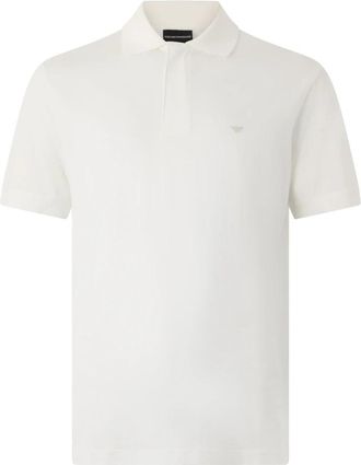 Emporio Armani Polo mit Logo - - Tops - Herren - Wei&szlig; - S