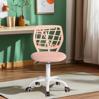 Furniture R Chaise d&eacute;criture de No&euml;l pour gar&ccedil;ons et Filles, Tissu Rose Plica, 39 x 40 x 87 cm