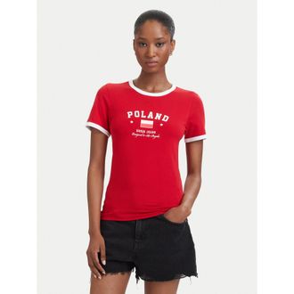 Guess T-Shirt W6YI16 K3995 Rot Slim Fit