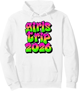 BDAZ Gruppenurlaub 2026 Girlstrip Pink Green Graffiti Pullover Hoodie