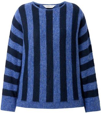 STUDIO UNTOLD Strickpullover Pullover oversized Streifen Fledermaus&auml;rmel