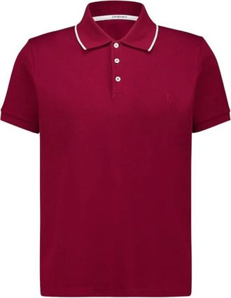 Saint Laurent Cassandre Cotton Piqu&eacute; Polo - - Tops - Herren - Rot - XL