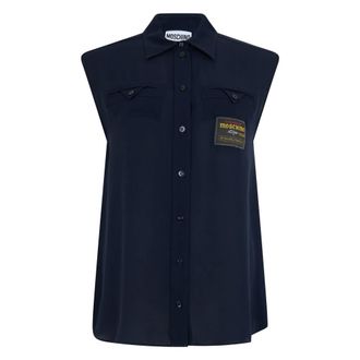 Moschino &Auml;rmelloses Top - - Tops - Damen - Blau - S
