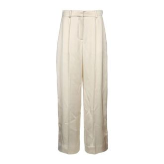 Toteme Weite Satinhose - - Trousers - Damen - Wei&szlig; - M