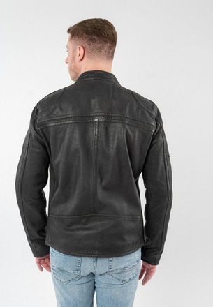 Mauritius Lederjacke MMTorbu mit Lederbadges im Racing-Stil
