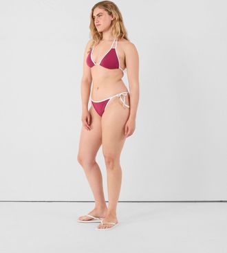 Jott Haut de maillot de bain triangle Prune Maddie top - Taille XS