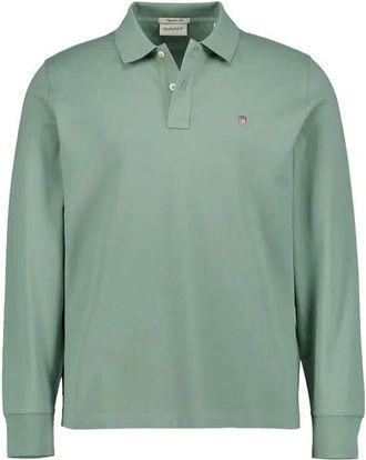 GANT Herren Polo-Shirts gr&uuml;n Baumwoll-Piqu&eacute;