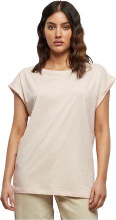 Urban Classics Damen T-Shirt Ladies Extended Shoulder Tee, T-Shirt mit überschnittenen Schultern, aus Baumwolle, erhältlich in vielen Farben, Pink, XL