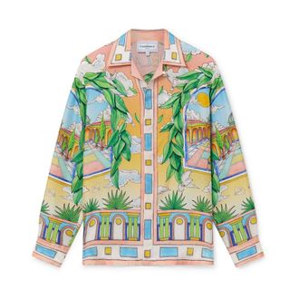 Casablanca Homme, Chemises, Multicolore, Taille: S Chemise Id&eacute;ale en Soie Multicolore