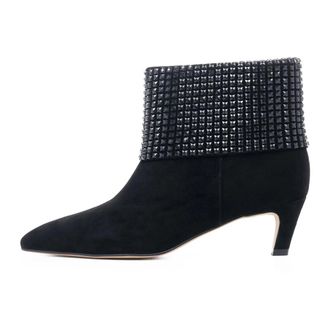 Cesare Gaspari Crystal Cuff Leder-Ankle-Boot - - Shoes - Damen - Schwarzk - 38 EU