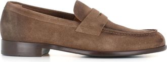 Doucal's Homme, Chaussures, Beige, Taille: 41 1/2 EU Mocassin en daim &agrave; bout amande