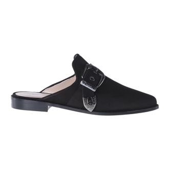 Stuart Weitzman Schwarze Leder-Mules - - Shoes - Damen - Schwarzk - 35 EU
