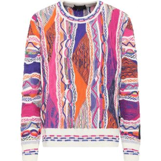 Carlo Colucci Jacquard Rundhals-Pullover - - Knitwear - Damen - Mehrfarbig - L