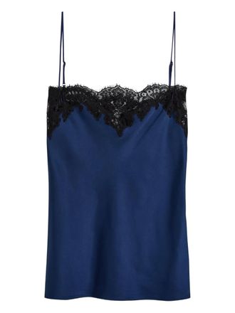 Stella McCartney lace-trim top - Blau