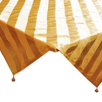 Gilde Mitteldecke 90 x 90 cm Sonnengelb gestreift gelb