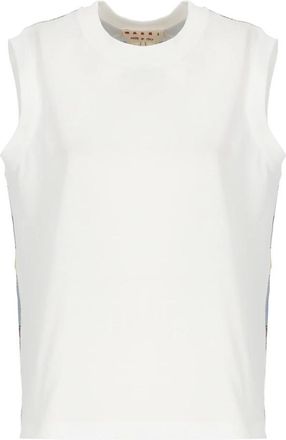 Marni Femme, Tops, Blanc, Taille: 36 FR D&eacute;bardeur &agrave; col rond